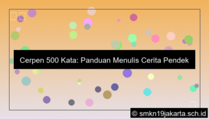 Cerpen 500 Kata: Panduan Menulis Cerita Pendek – SMKN 19 JAKARTA