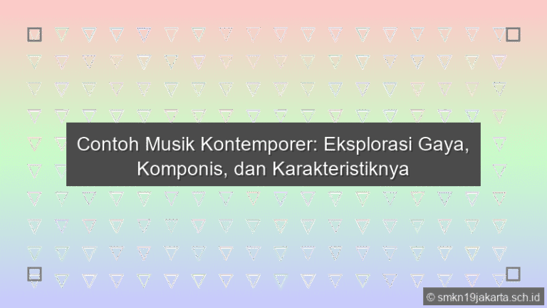 Contoh Musik Kontemporer: Eksplorasi Gaya, Komponis, dan Karakteristiknya