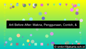 Arti Before After: Makna, Penggunaan, Contoh,